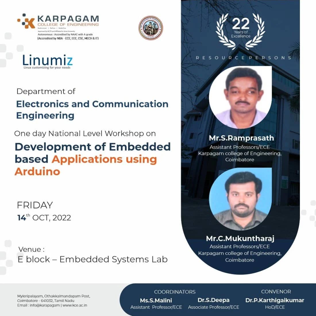 One day National Level Workshop on Development Applications using ... One day National Level Workshop on Development Applications using ...